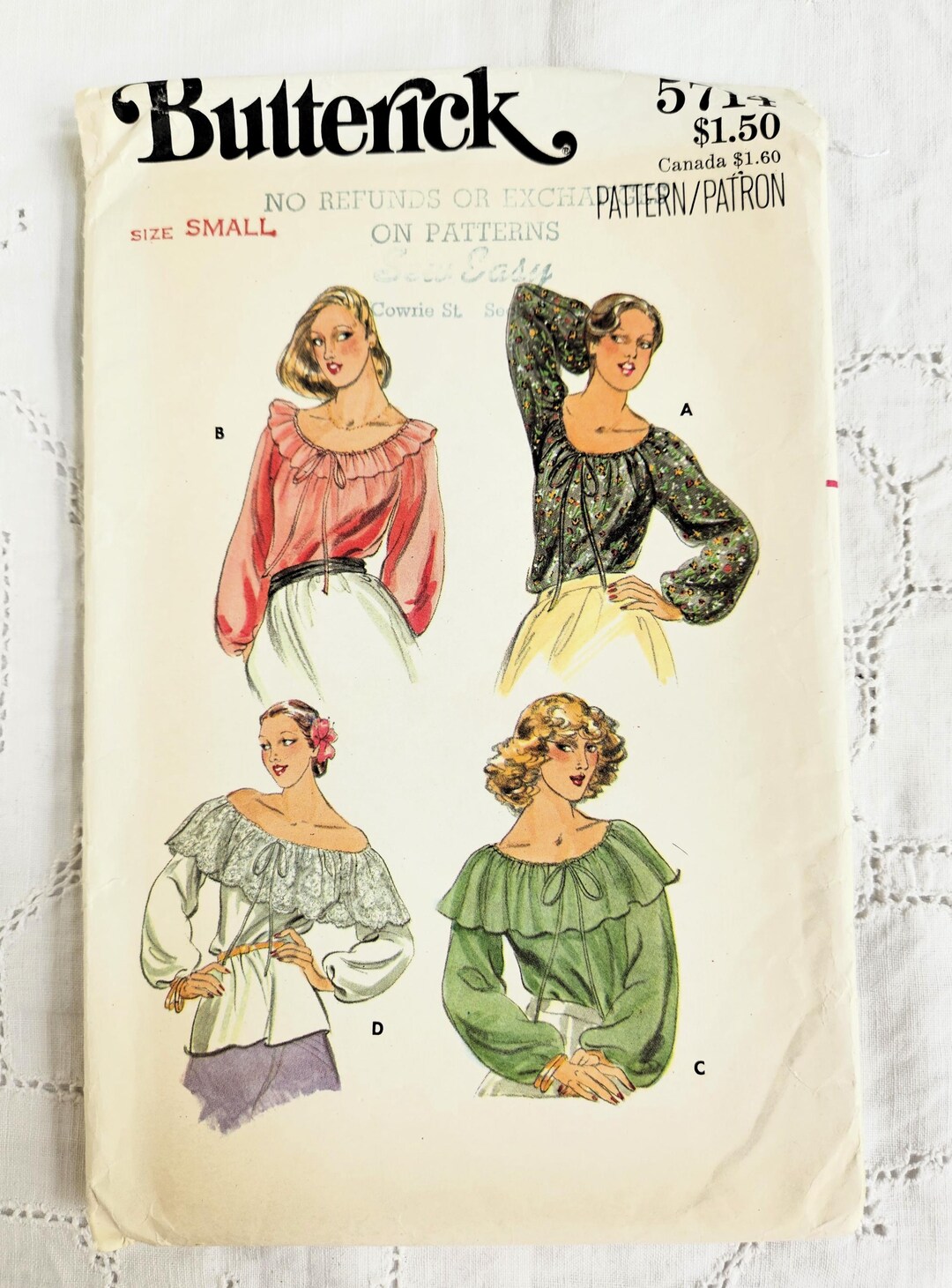 Boho Chic 70s Peasant Blouses, Drawstring Neckline With Variations ...