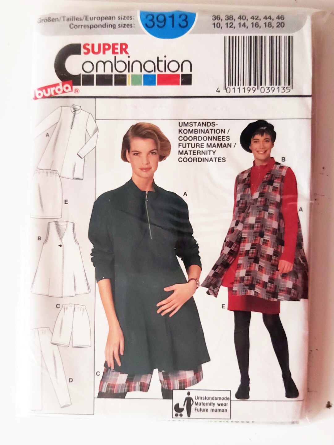 Retro 90s Maternity Separates, Mom to Be Wardrobe, Tunic, Swing Vest ...