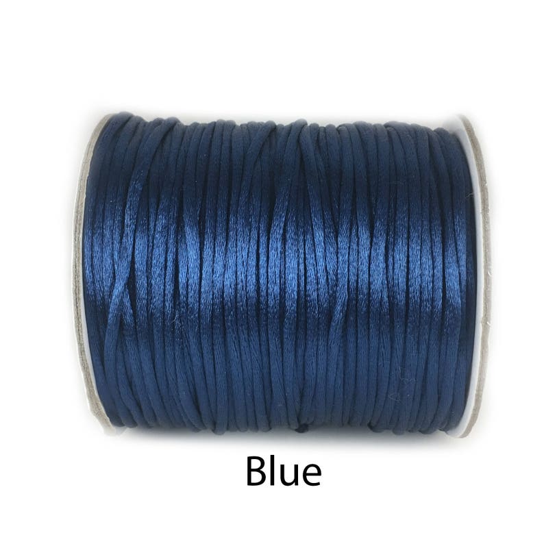 10 Yards 2mm Satin Cord Rattail Nylon Macrame Bracelet Cord - Etsy