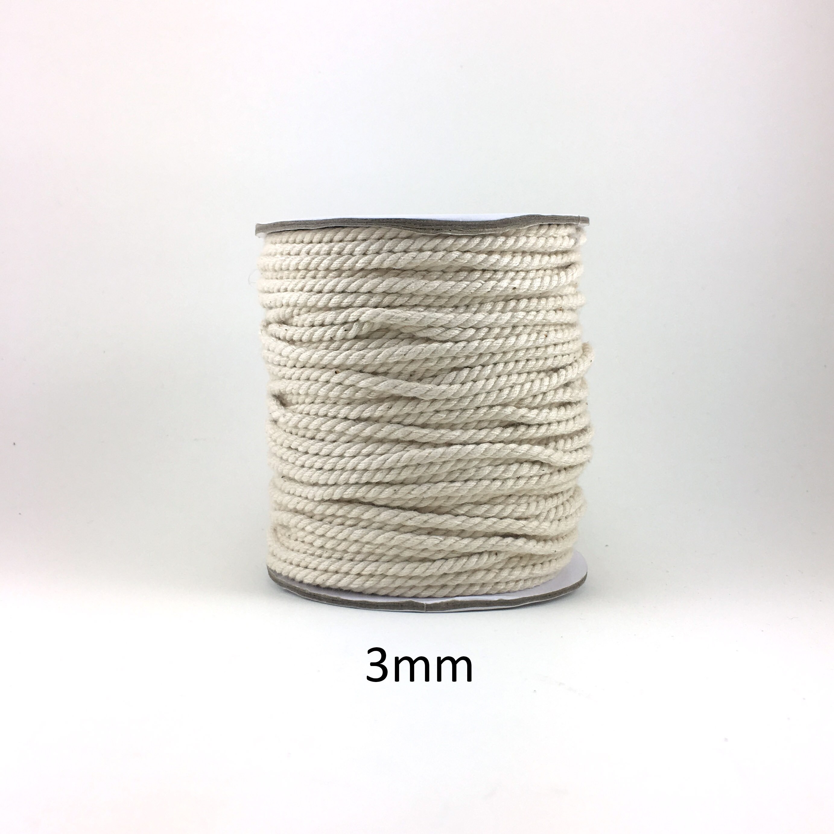 Natural White Cotton Twisted Cord 1mm 1.5mm 2mm 3mm 4mm 5mm - Etsy