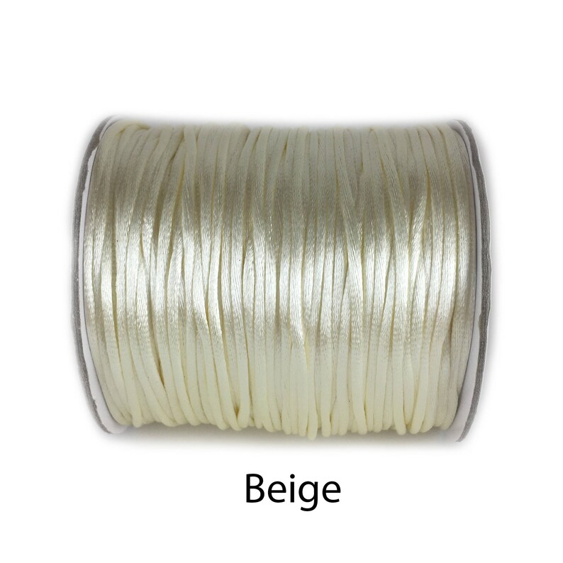 10 Yards 2mm Satin Cord Rattail Nylon Macrame Bracelet Cord - Etsy