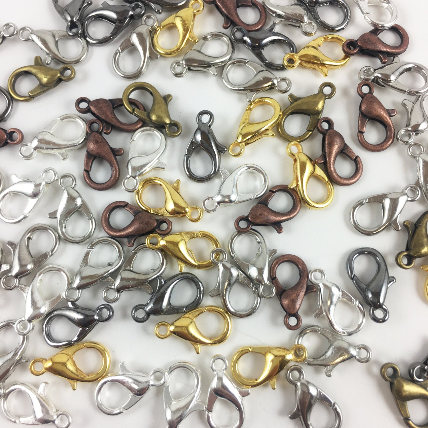 20 Lobster Clasps Assorted Finishes 12mm X 6mm | Etsy