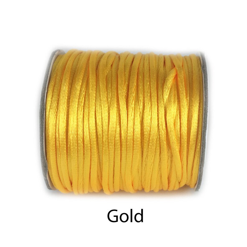 10 Yards 2mm Satin Cord Rattail Nylon Macrame Bracelet Cord - Etsy