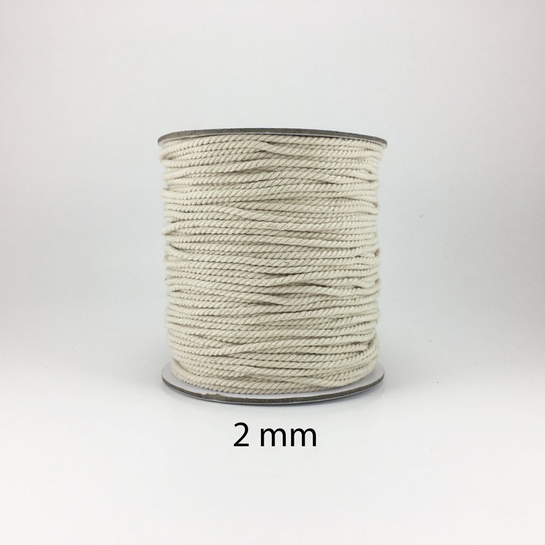 Natural White Cotton Twisted Cord 1mm 1.5mm 2mm 3mm 4mm 5mm - Etsy