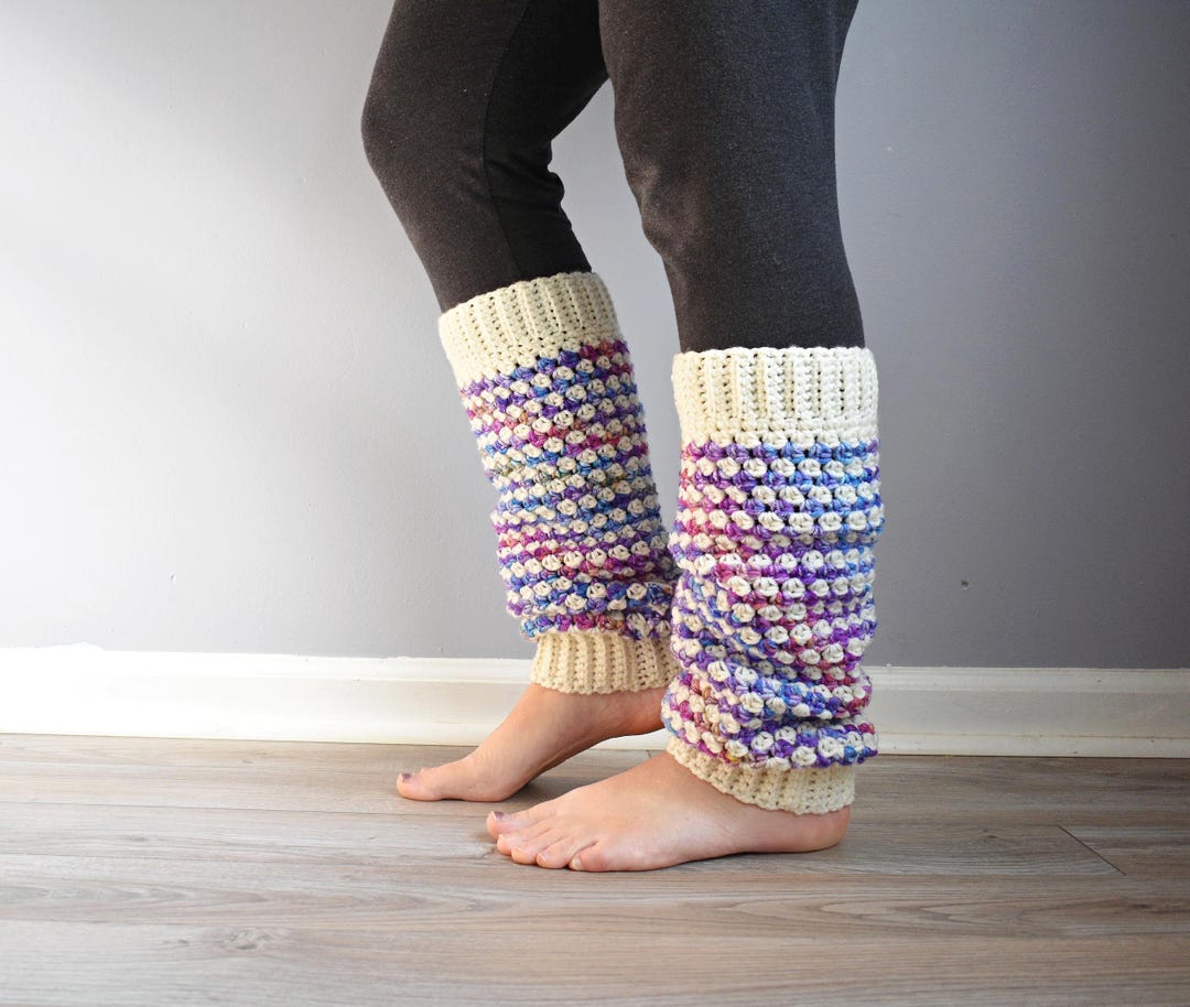 Colorful Crochet Slouchy Leg Warmer Pattern (PDF Download) - Etsy