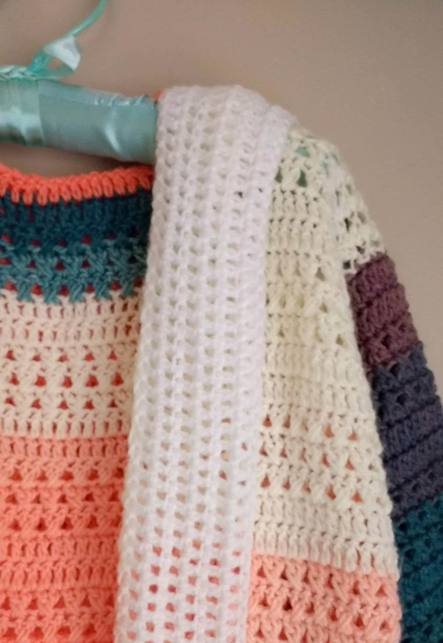 Crochet Colorblock Cardigan - CROCHET PATTERN ONLY! - Etsy