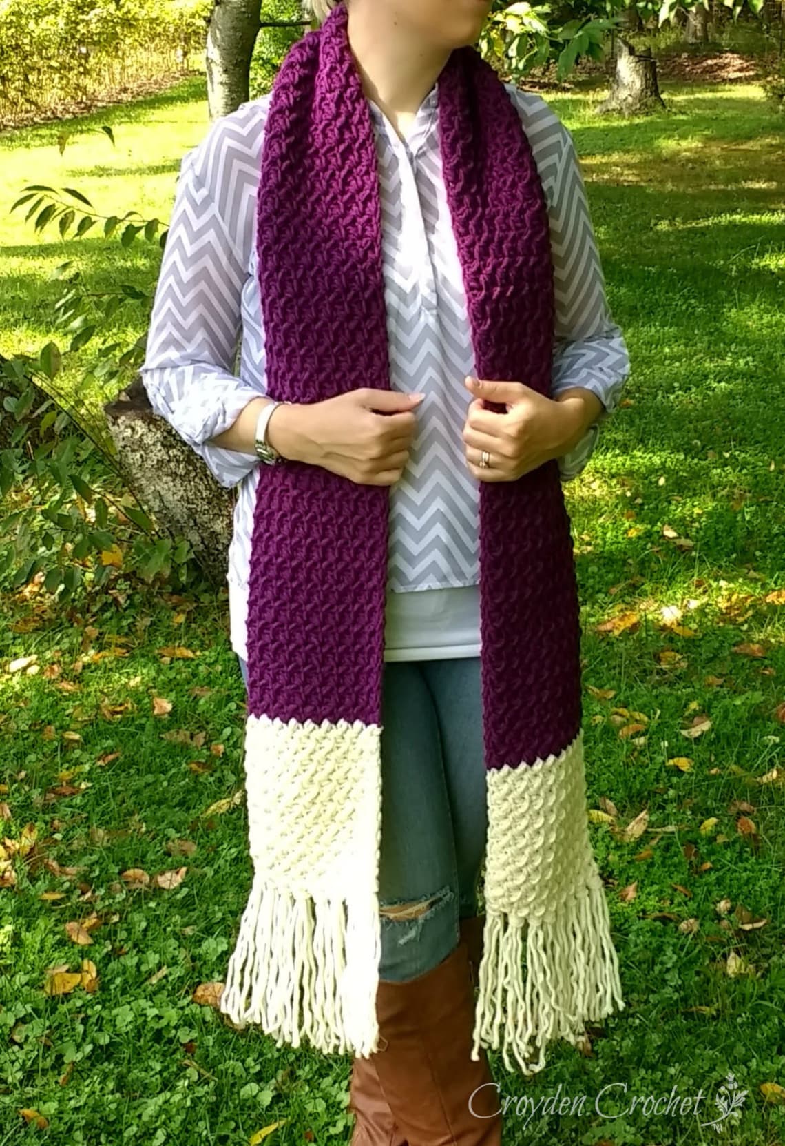 Plum Berry Scarf - Crochet Pattern Only! - Etsy