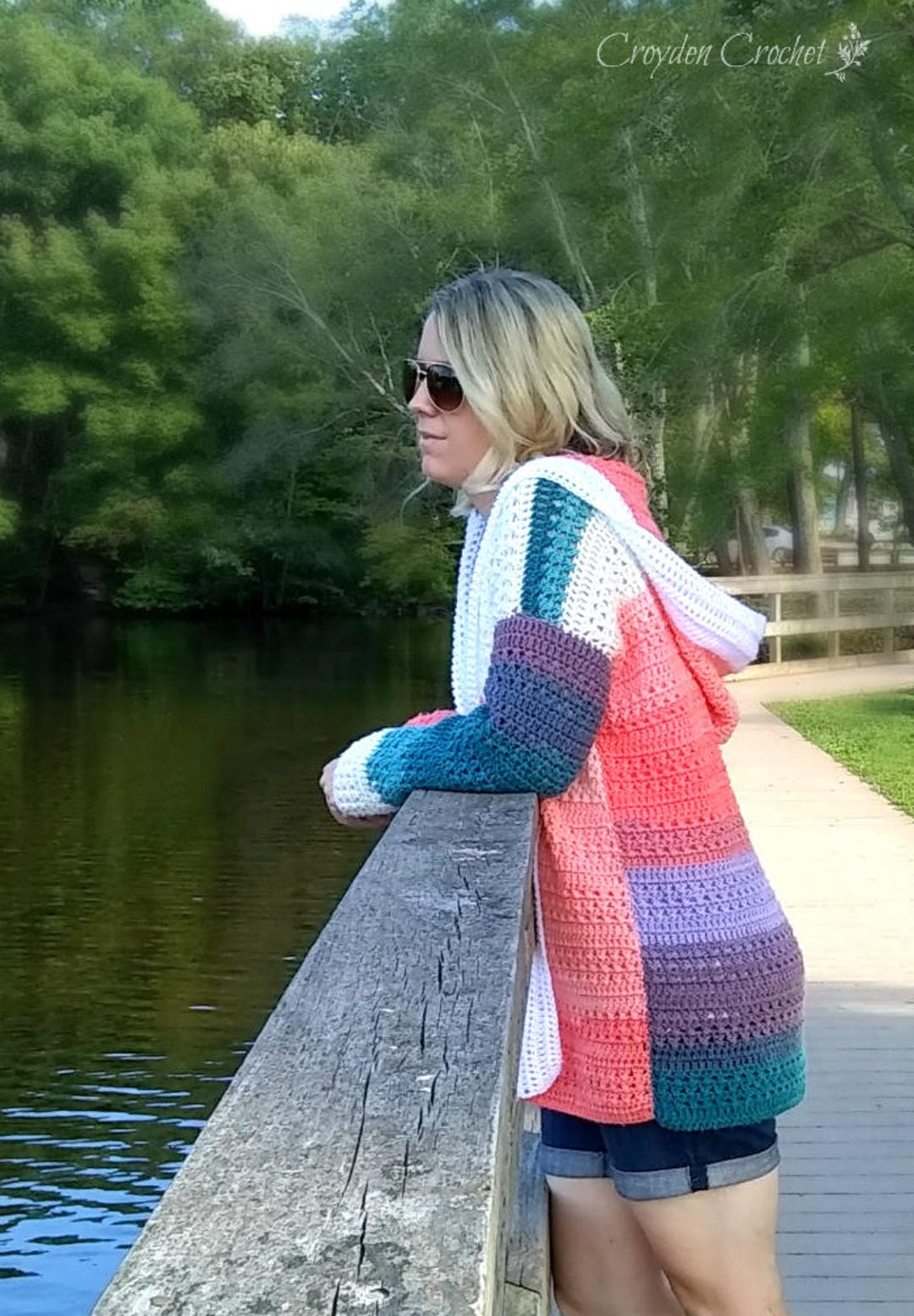 Crochet Colorblock Cardigan - CROCHET PATTERN ONLY! - Etsy