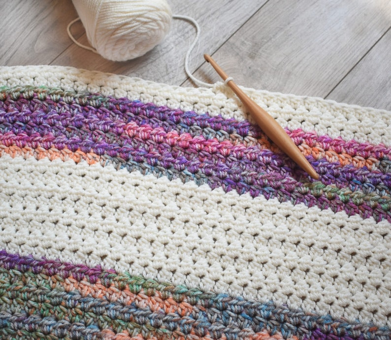 Sunset Stripes Crochet Blanket/throw PATTERN - Etsy