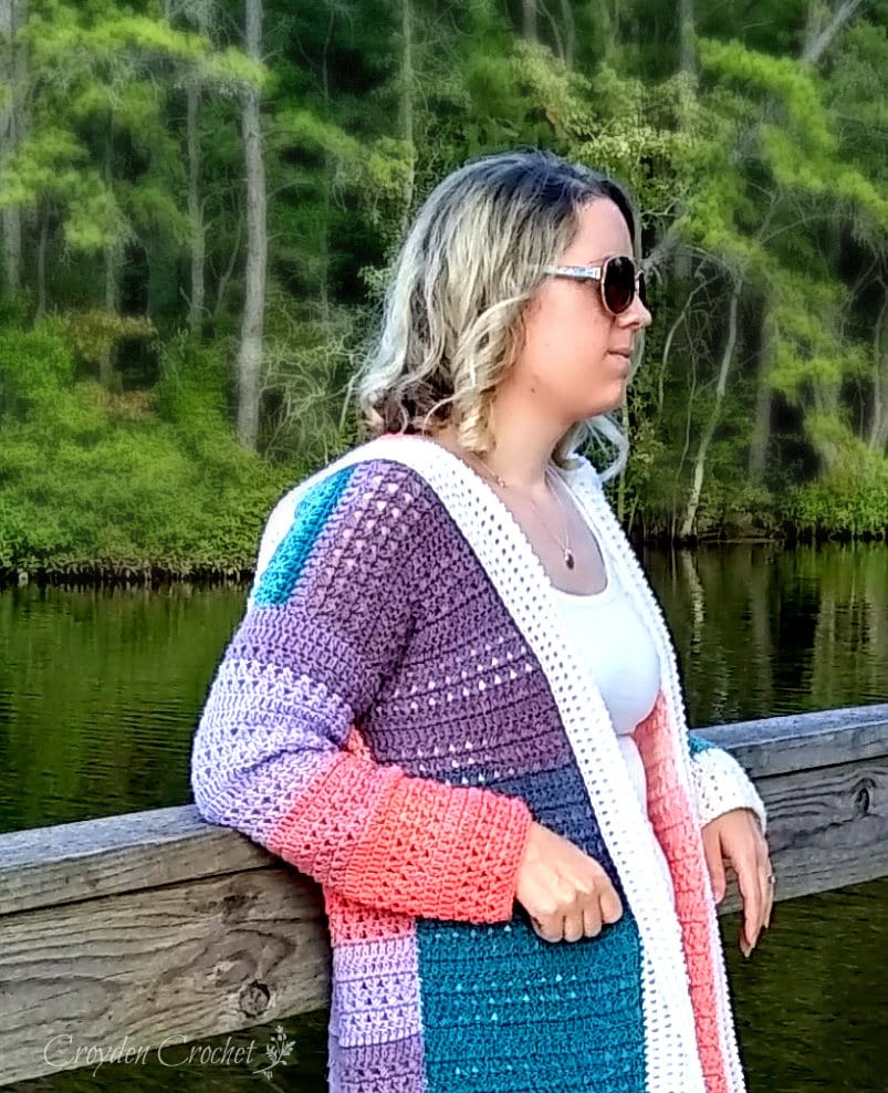 Crochet Colorblock Cardigan - CROCHET PATTERN ONLY! - Etsy