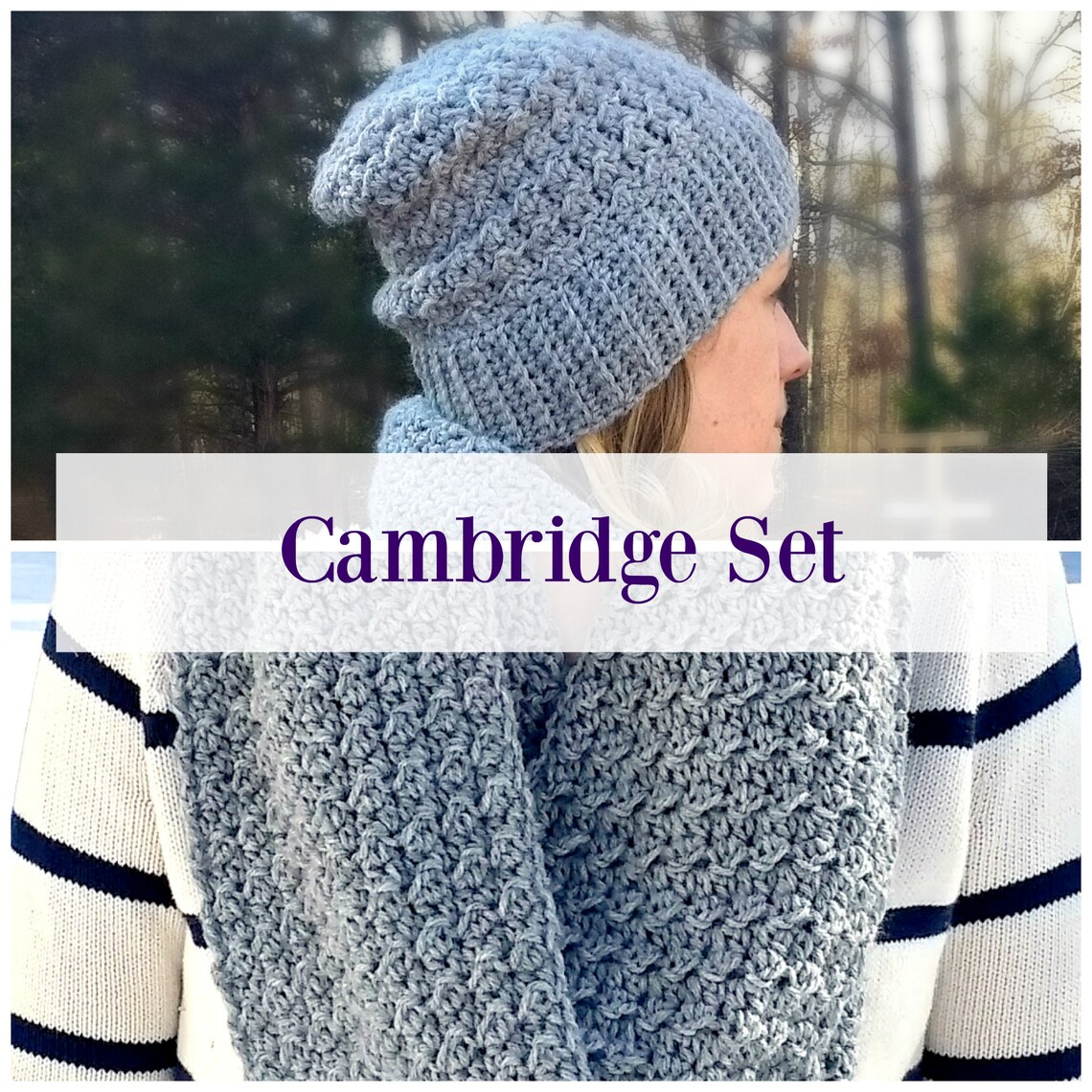 Cambridge Pattern Set Beanie and Infinity Scarf - Etsy