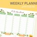 Printable Weekly Planner Sunflowers Weekly Schedule Weekly - Etsy