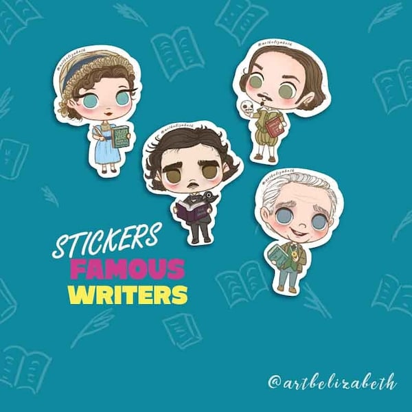 Famous Writers Sticker - Etsy