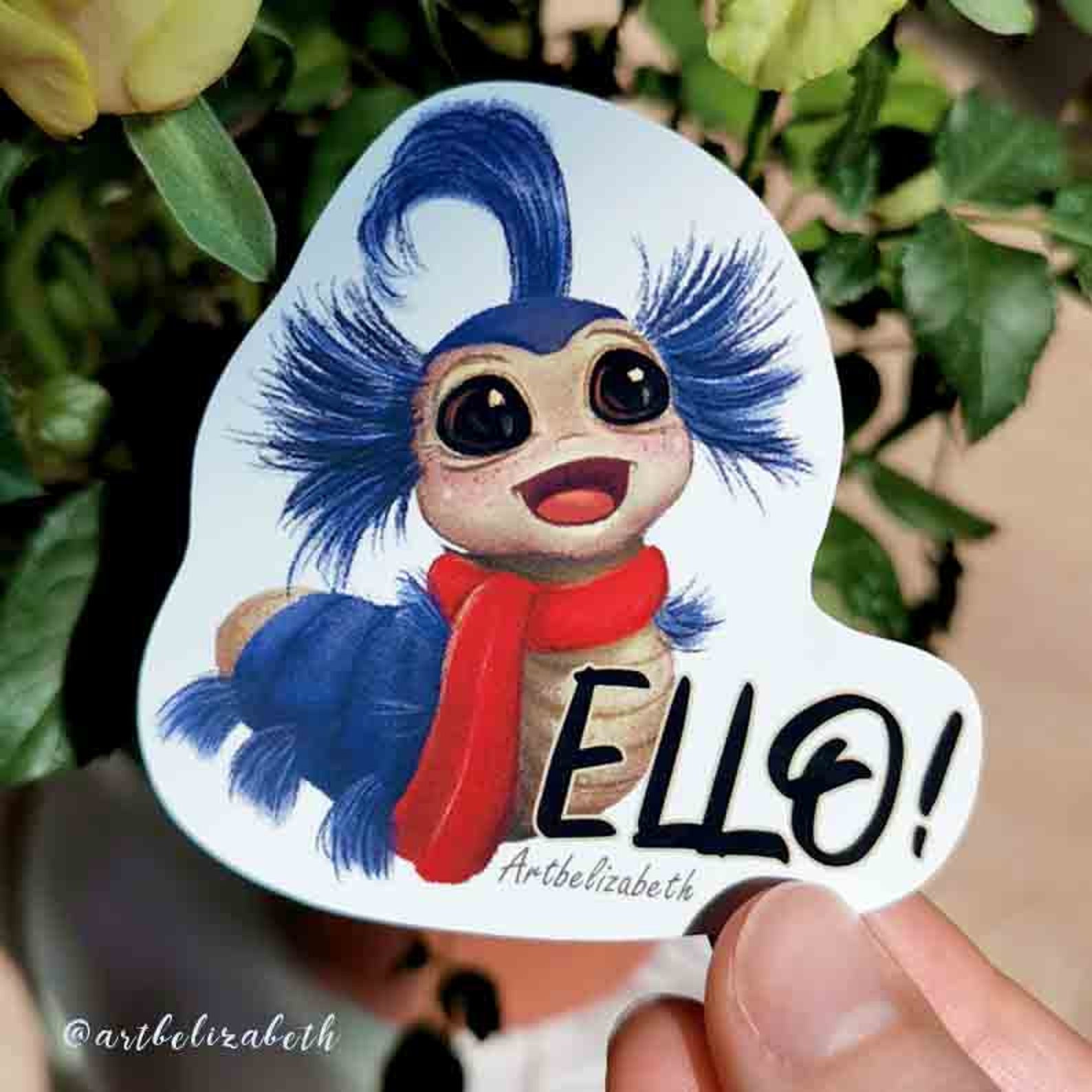 Ello Worm Sticker William the Worm Labyrinth Sticker - Etsy