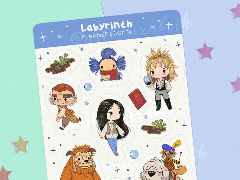 Labyrinth Movie Sticker Sheet – Planner, Scrapbook Stickers - Etsy