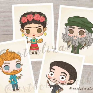 Art Prints - Famous Artists / Frida / Van Gogh / Dali / Da Vinci - Etsy