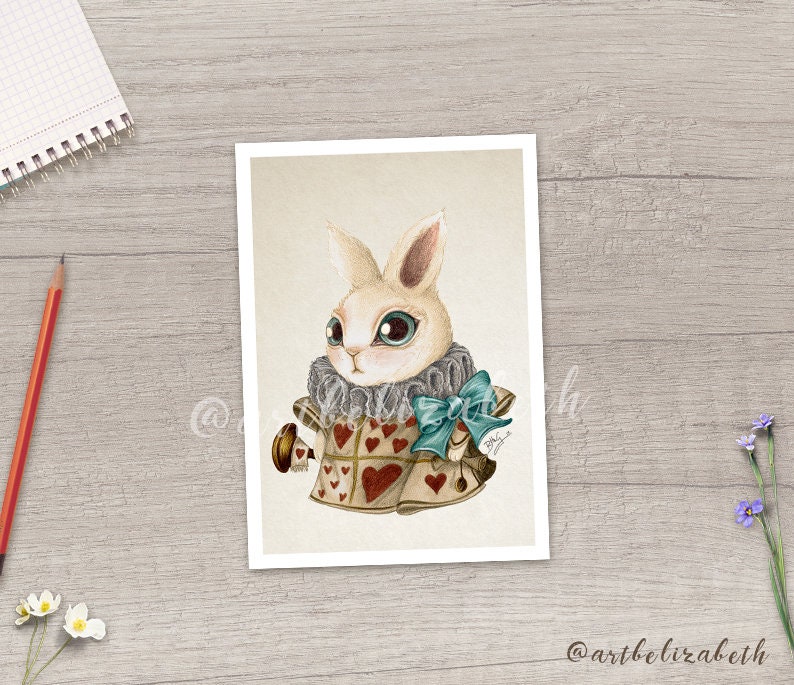 Fine Art Print White Rabbit Herald - Etsy