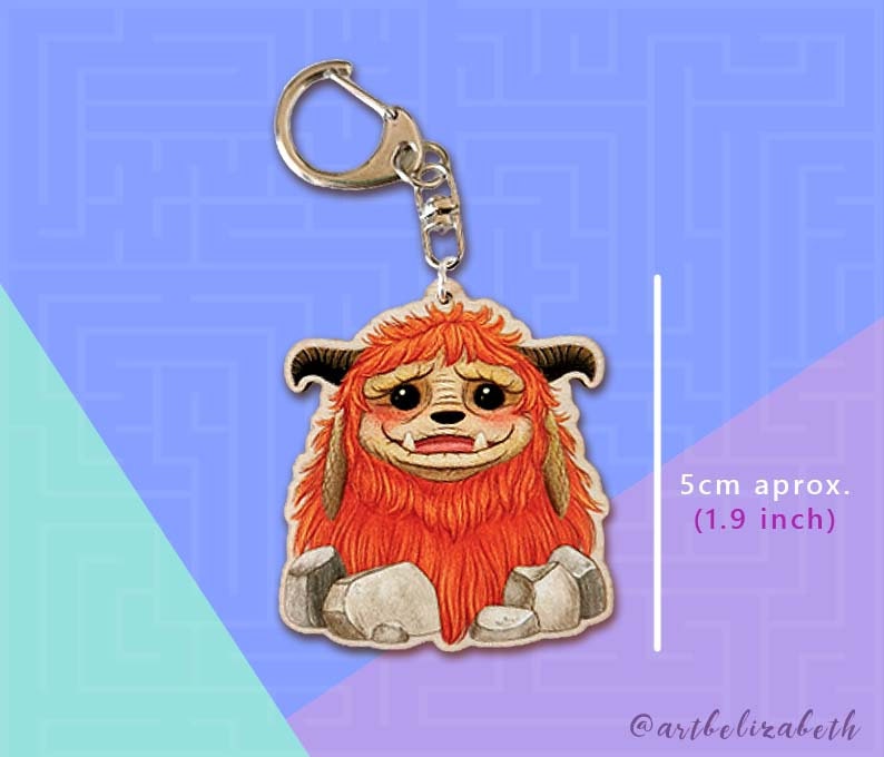 Labyrinth Wooden Keychains Fantasy Keychains Cute | Etsy