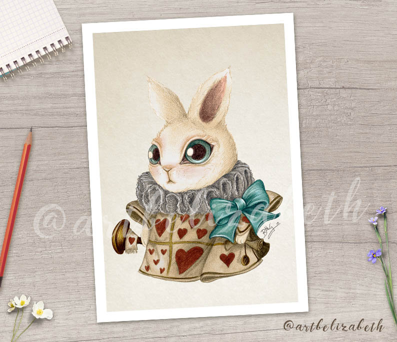 Fine Art Print White Rabbit Herald - Etsy