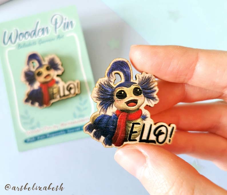 Worm Wooden Pin – William the Worm - Labyrinth Pin - Fantasy Pins ...