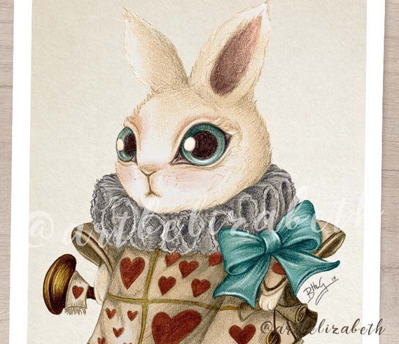 Fine Art Print White Rabbit Herald - Etsy