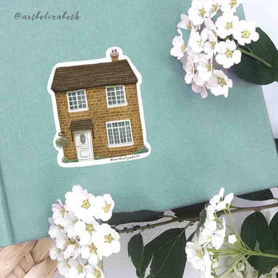 English Houses Stickers | Cottages Stickers – Brick House Sticker ...