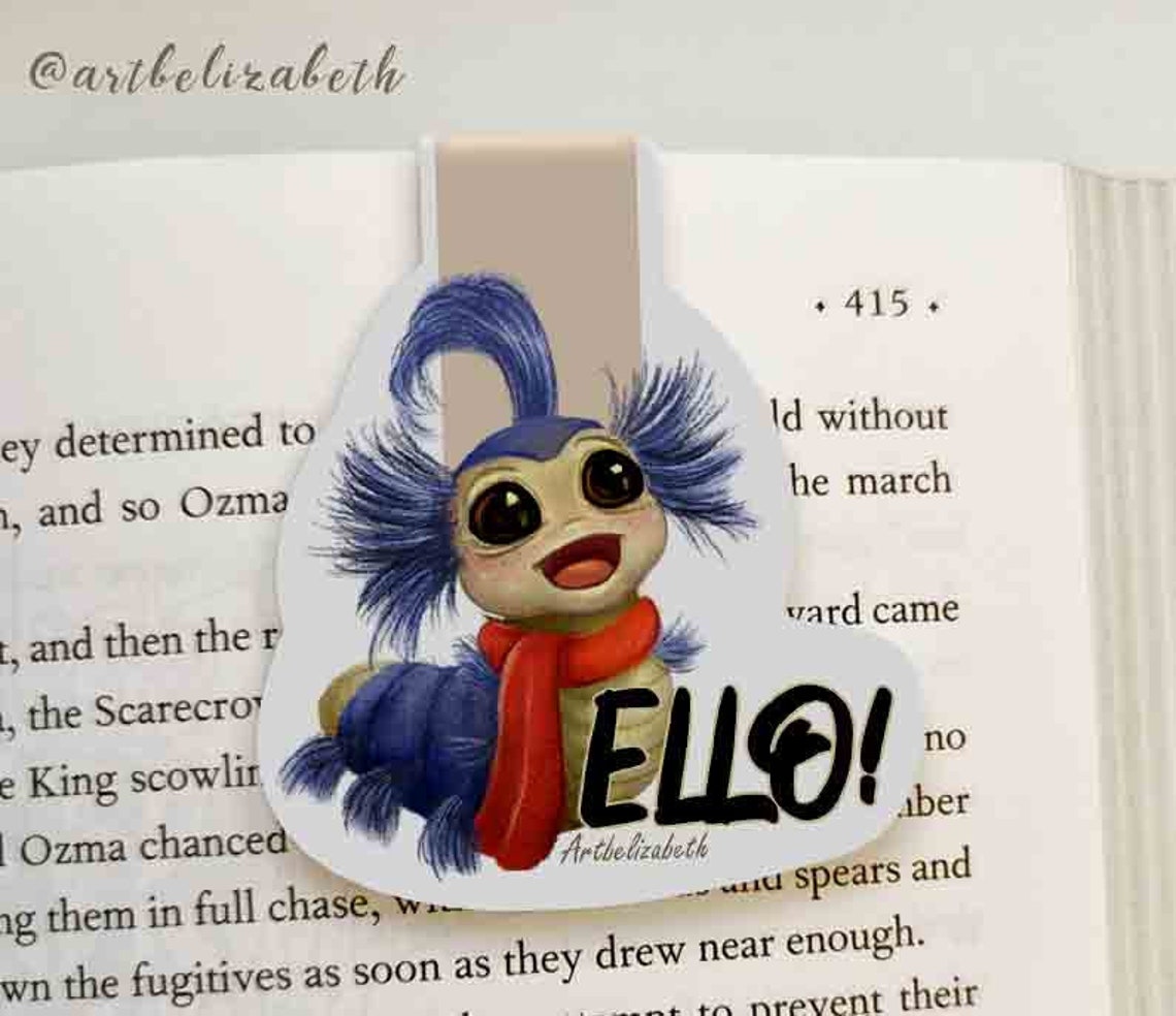 Magnetic Bookmark Ello Worm William the Worm Labyrinth | Etsy UK