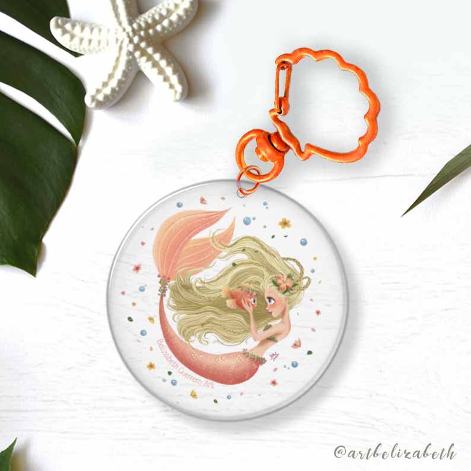Mermaid Keychains double-sided and Transparent Summer - Etsy