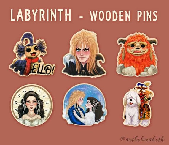 Labyrinth Wooden Pins Labyrinth Pin Fantasy Pins Cute | Etsy Australia