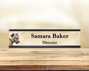 Tiger Name Plate - Etsy