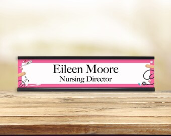 Pink Desk Name Plate - Etsy