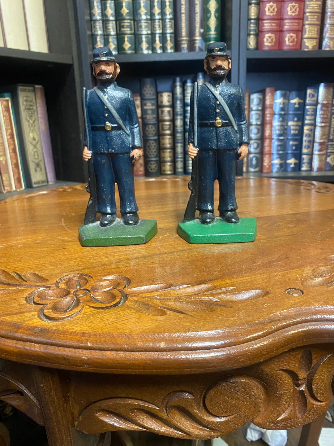 Vintage Cast Iron Union Soldier Bookends - Etsy