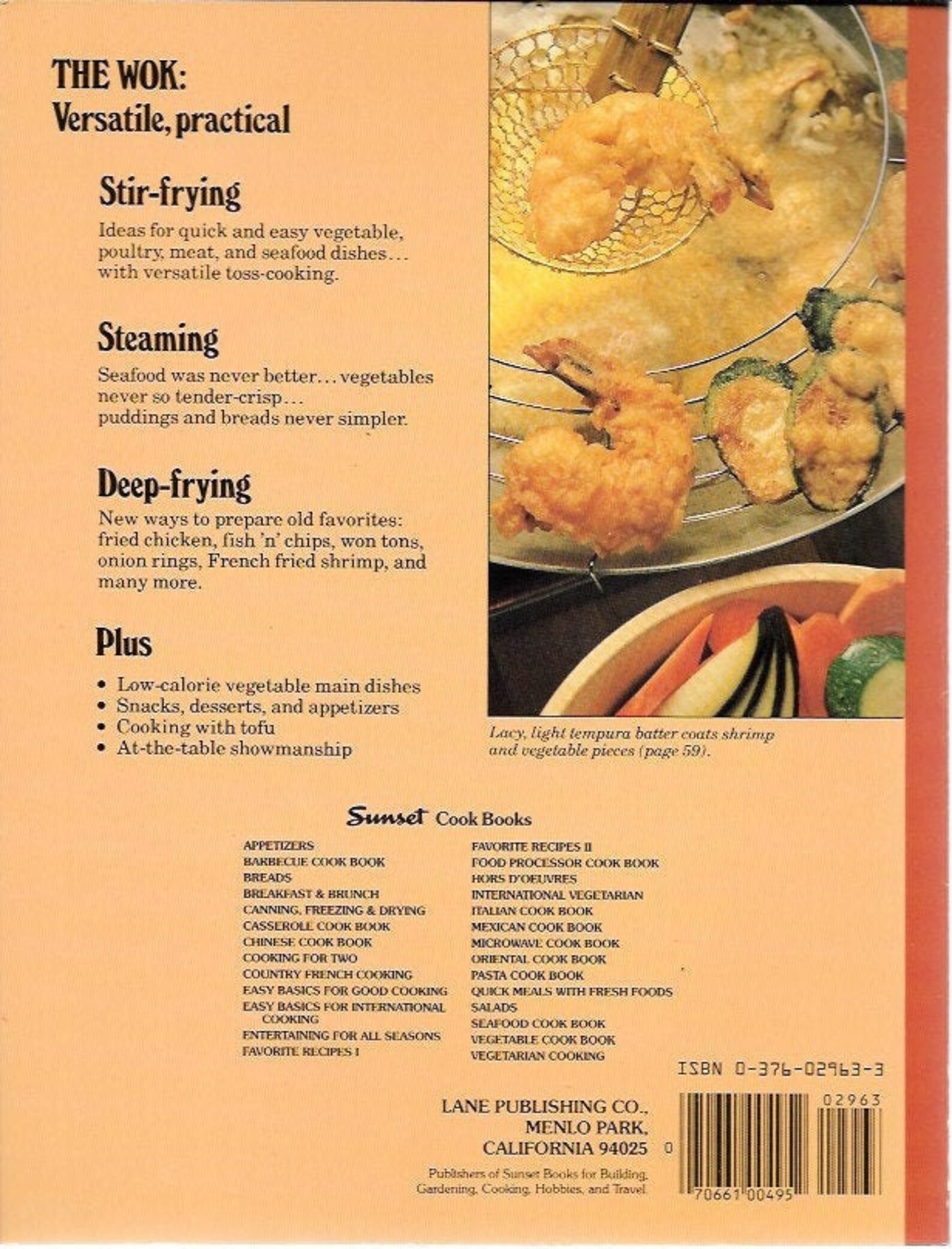 Sunset Wok Cookbook (stir-fry, Deep-fry, Steaming)(softcover) 1985 - Etsy