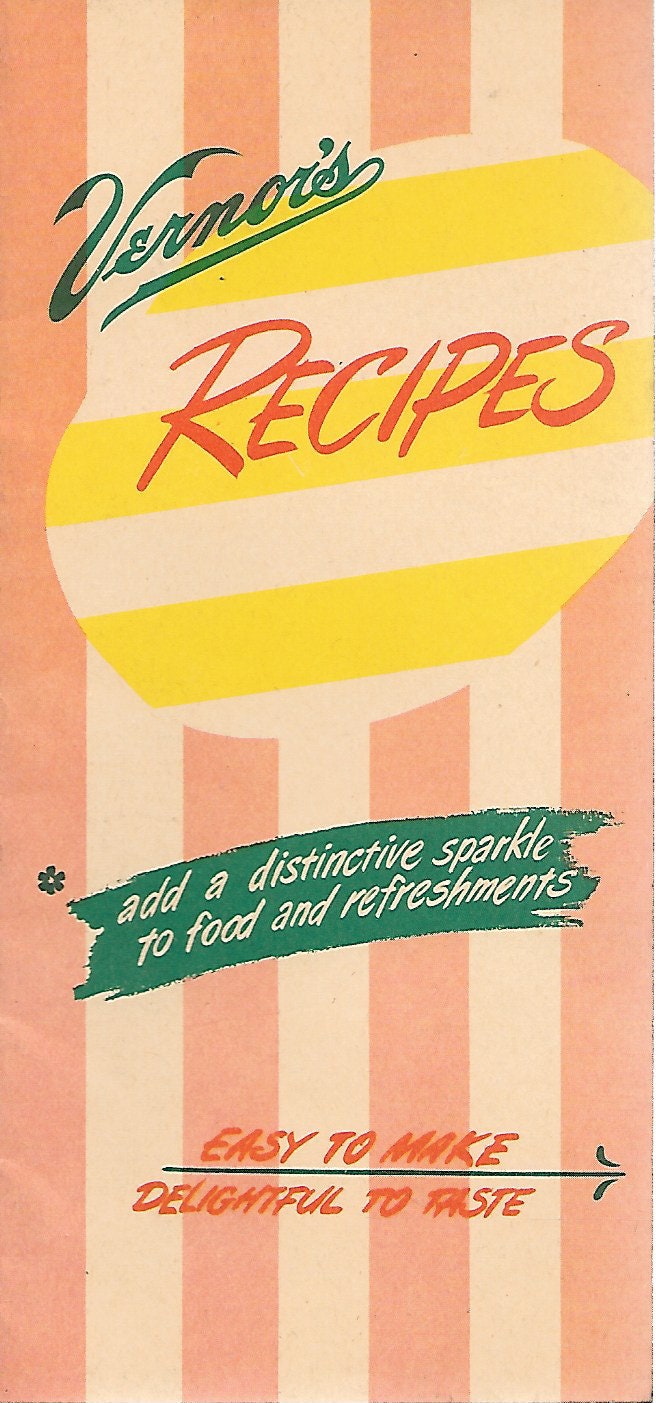 Vernor's Ginger Ale Recipe Booklet (softcover) - Etsy