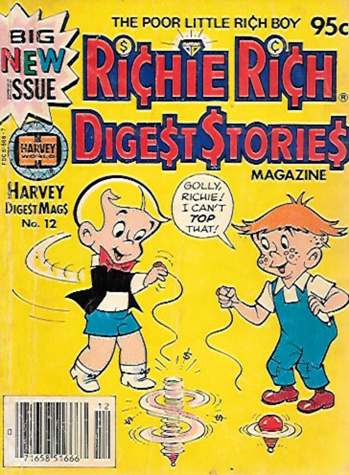 Richie Rich Digest Stories Magazine (no 12) 1981 (softcover) - Etsy