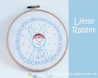 Instant Download Machine Embroidery Design Little Rabbit and Butterfly ...