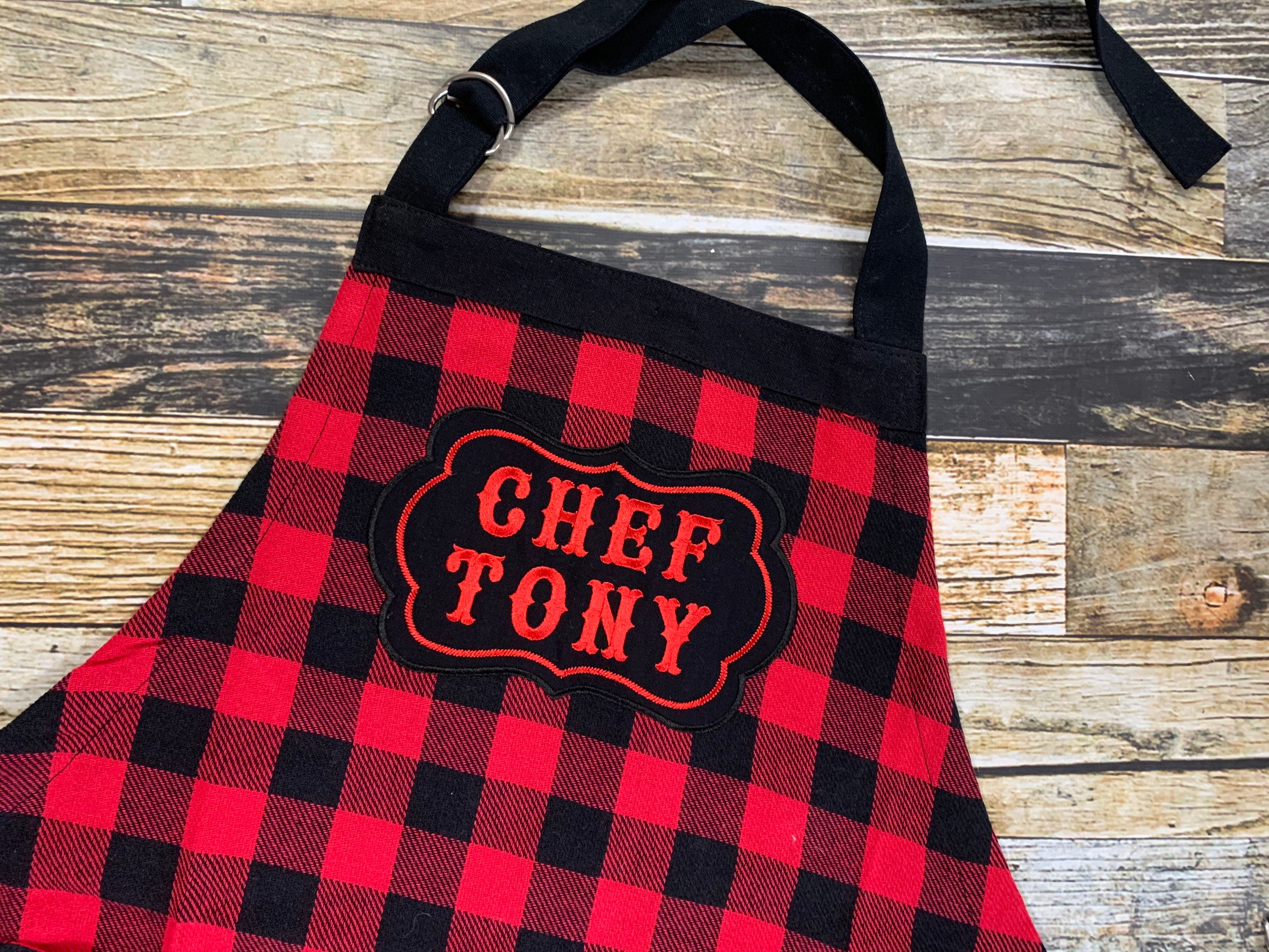 Personalized Buffalo Plaid Apron | Etsy