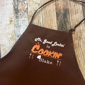 Mr Good Lookin is Cookin Personalized Apron - Husband Chef - Available ...