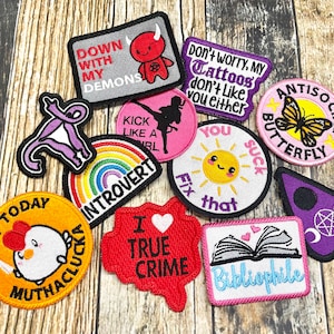 I Hold Grudges I'll Heal in Hell - Embroidered Iron on or Sew on Patch ...