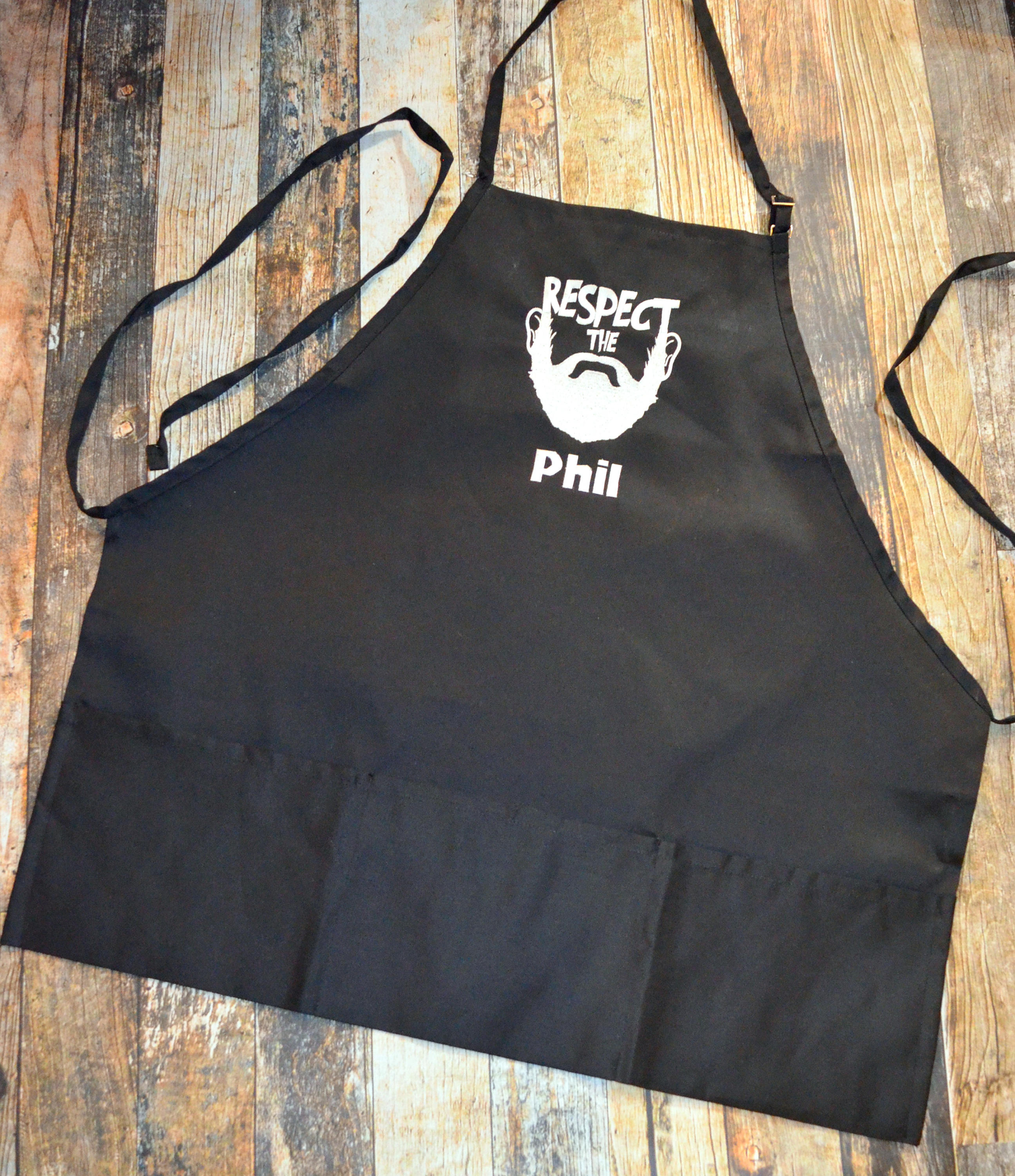 Respect the Beard Personalized Apron - Available in Black, White, Blue ...