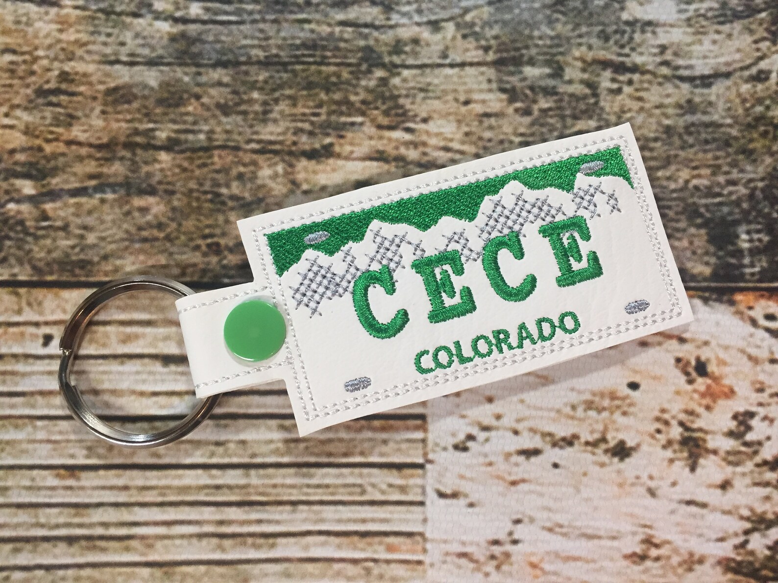Colorado License Plate Key Chain Vinyl Keychain Snap Key Fob - Etsy
