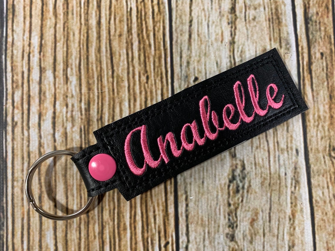 Personalized Name Key Chain Vinyl keychain snap key fob | Etsy