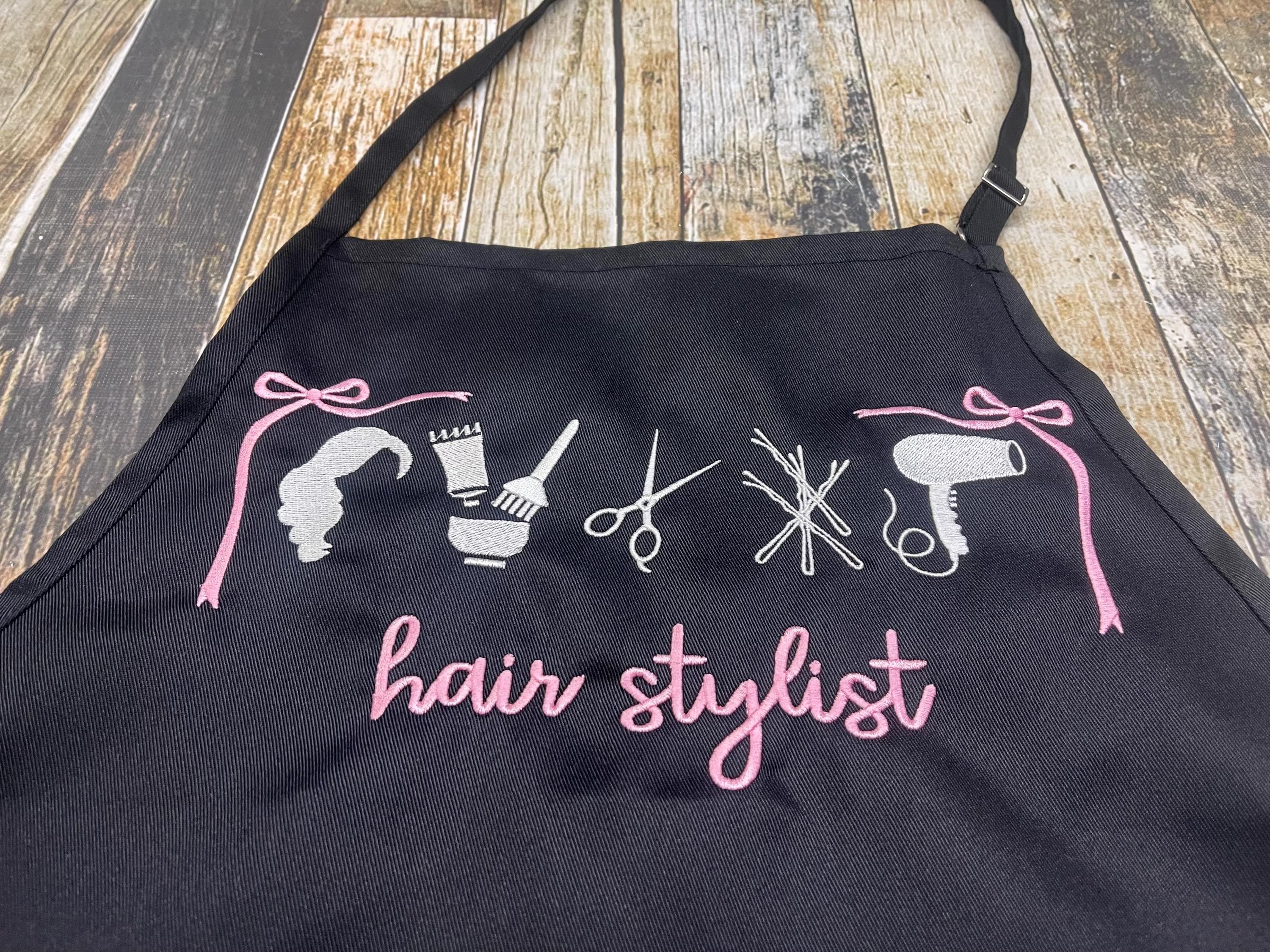Hair Stylist Personalized Apron - Available in More Colors of Aprons ...