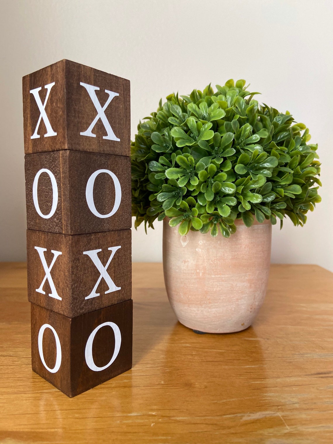 LOVE/XOXO Wood Blocks 1.5 Wooden Block Set Home Décor - Etsy