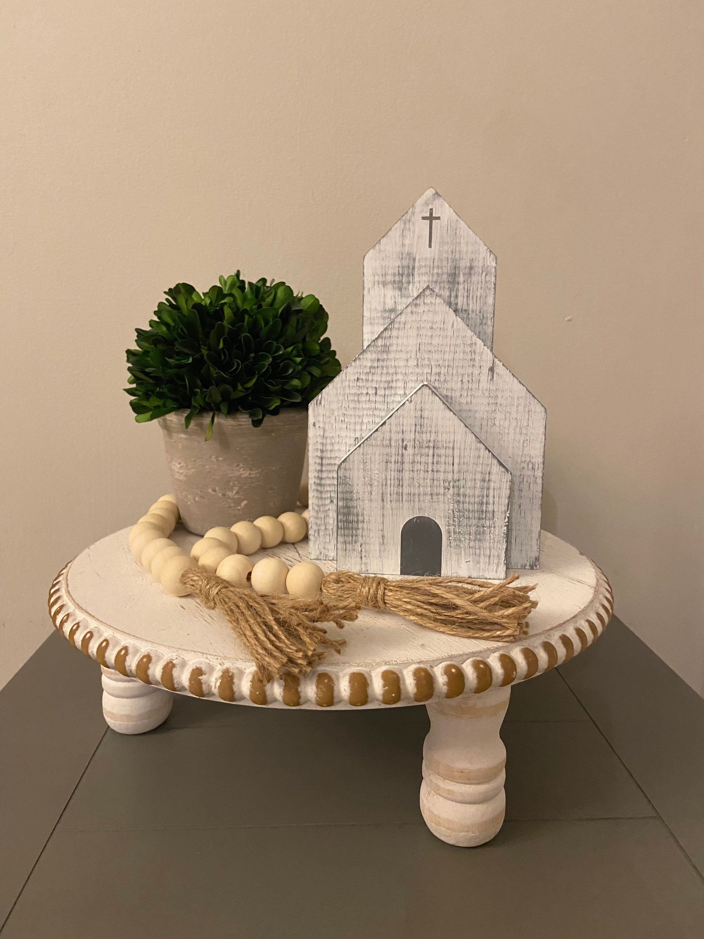 Rustic Church Tiered Tray Decor - Etsy