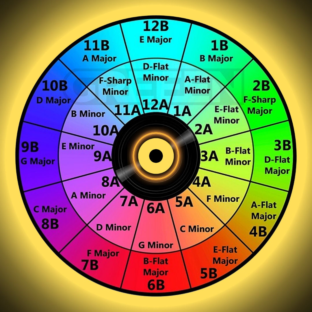 DJ Mix in Key Wheel, Gold - Etsy UK