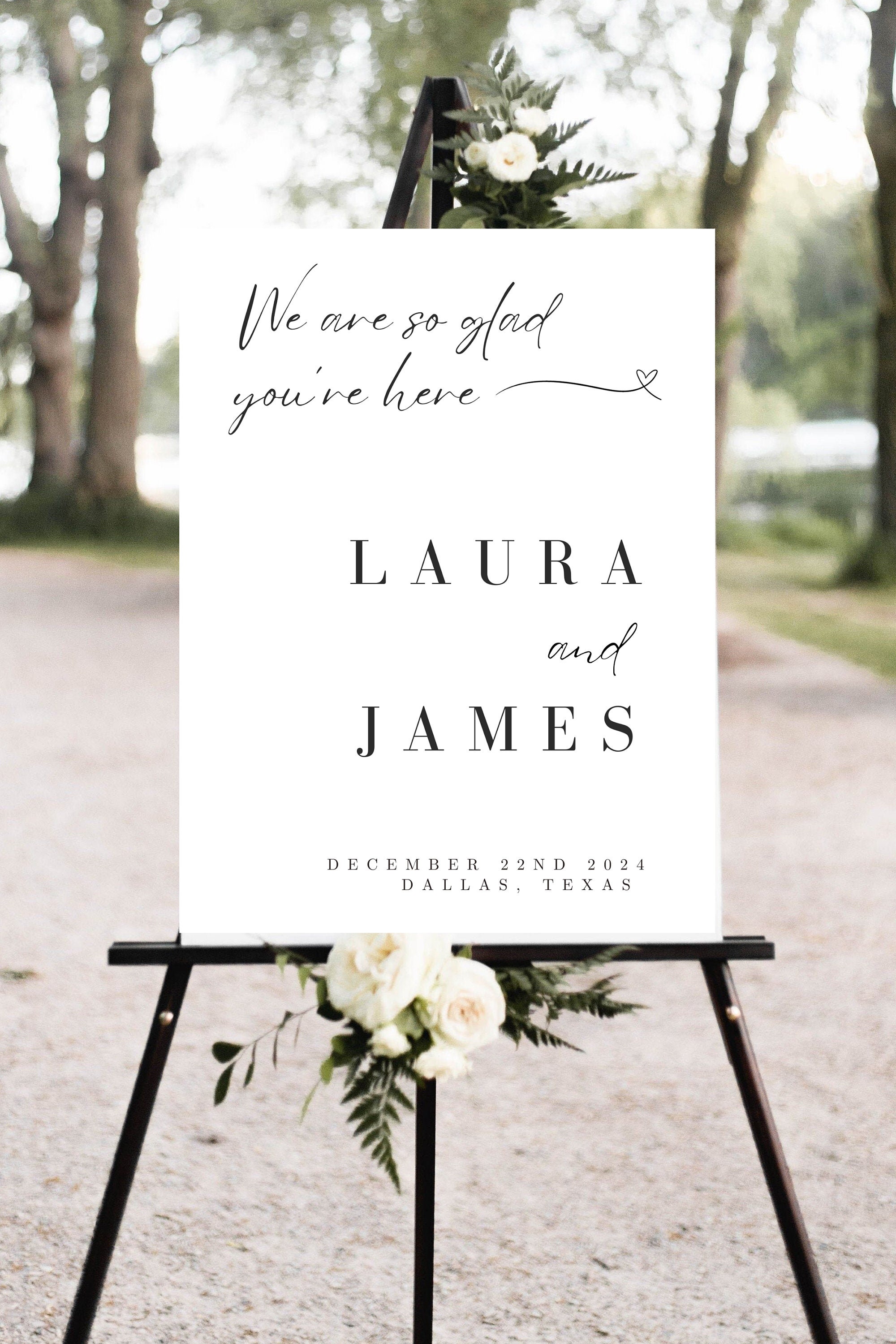 Digital Wedding Welcome Sign, Modern Welcome Sign, Weddings, Minimalist ...