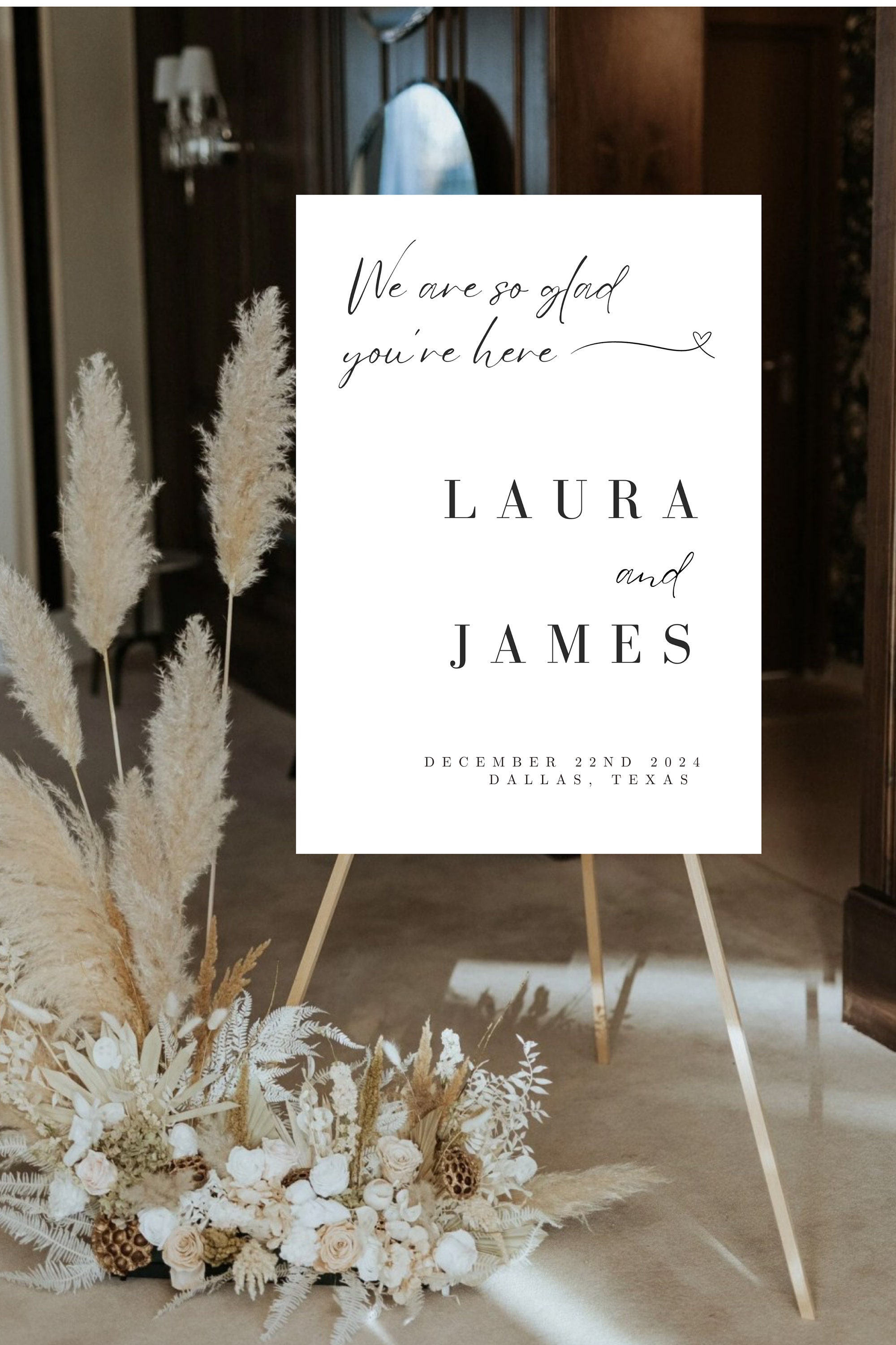 Digital Wedding Welcome Sign, Modern Welcome Sign, Weddings, Minimalist ...