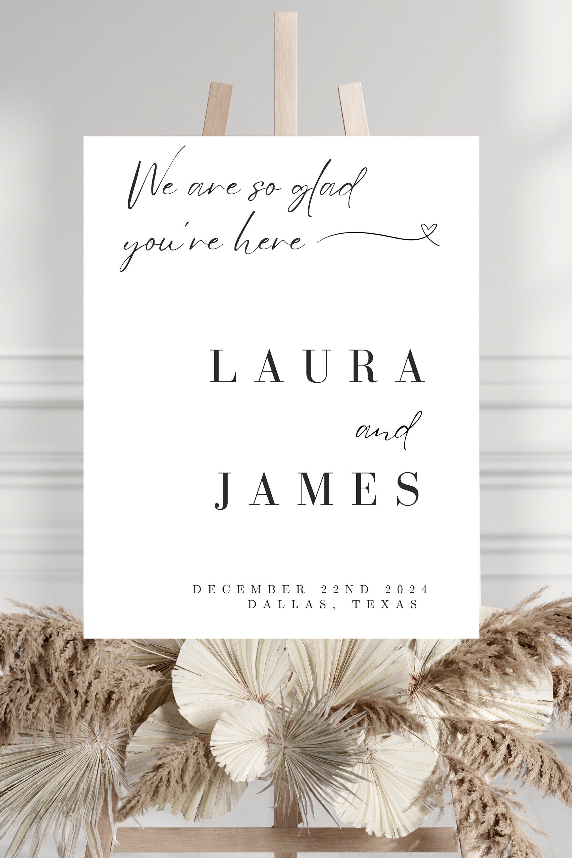 Digital Wedding Welcome Sign, Modern Welcome Sign, Weddings, Minimalist ...