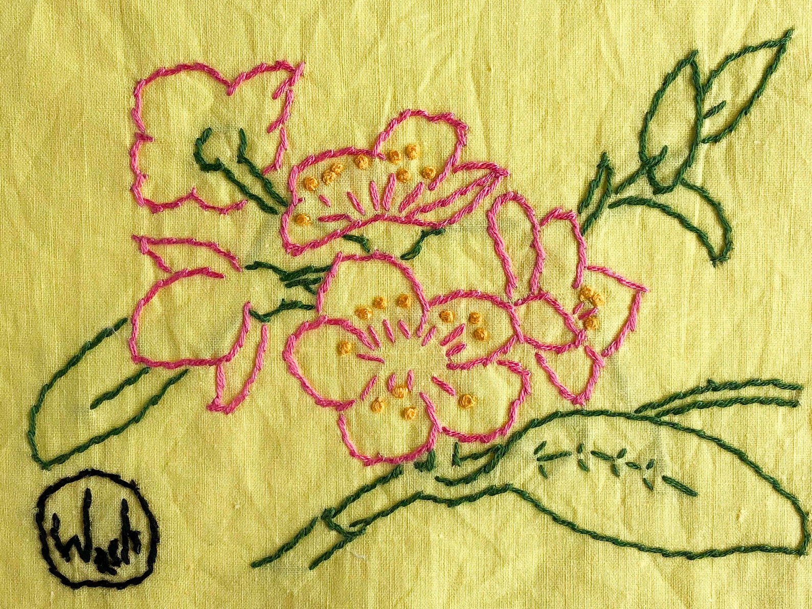 FREE SHIPPING: Vintage Embroidered Washington State Flower rhododendron ...